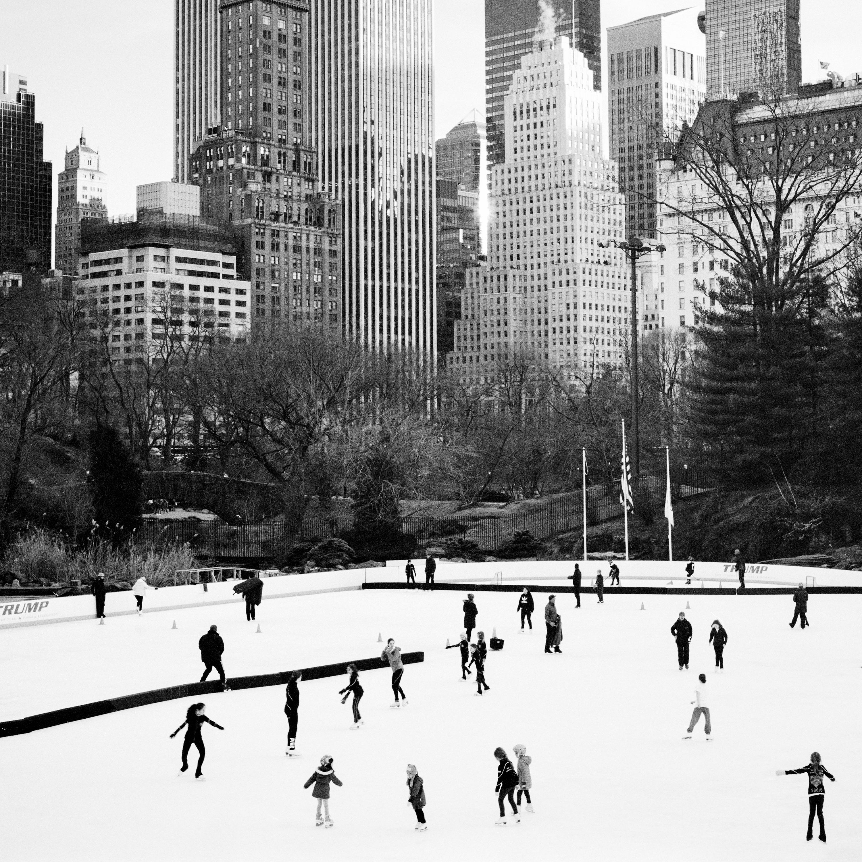 Gerald Berghammer - Dancing on Ice skyscraper New York City black white ...