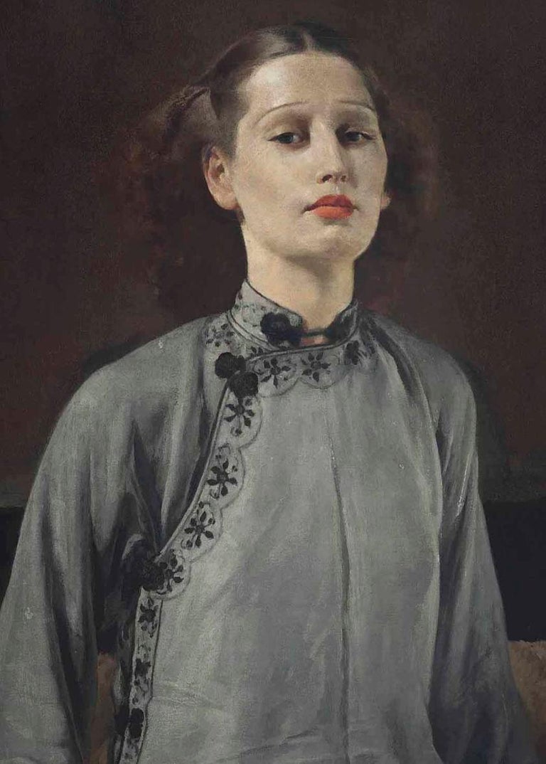 Gerald Brockhurst Portrait Oil Painting Depicting Dorette at 1stDibs