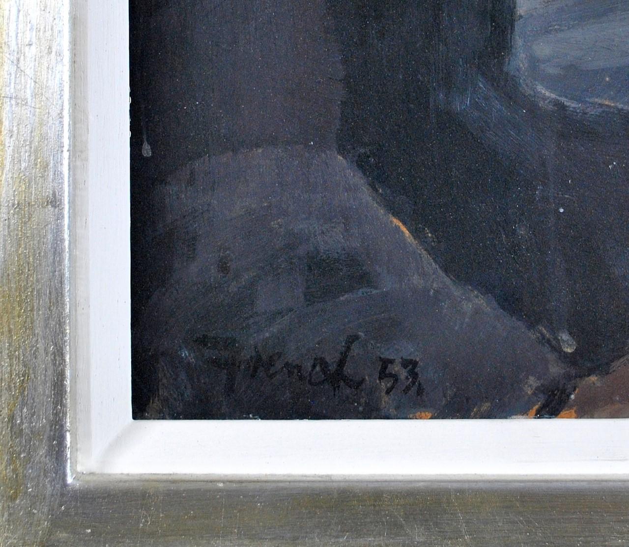 Gerald French - Portrait of a Sailor - Mid 20th Century English Oil on ...