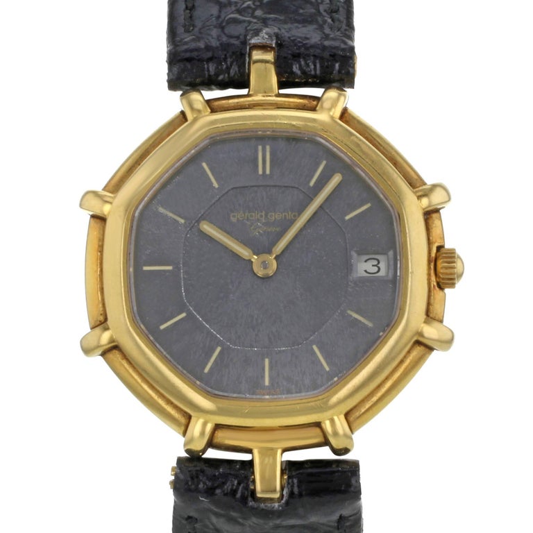 Gerald Genta g2850.7 18 Karat Yellow Gold Quartz Ladies Watch For Sale at 1stDibs