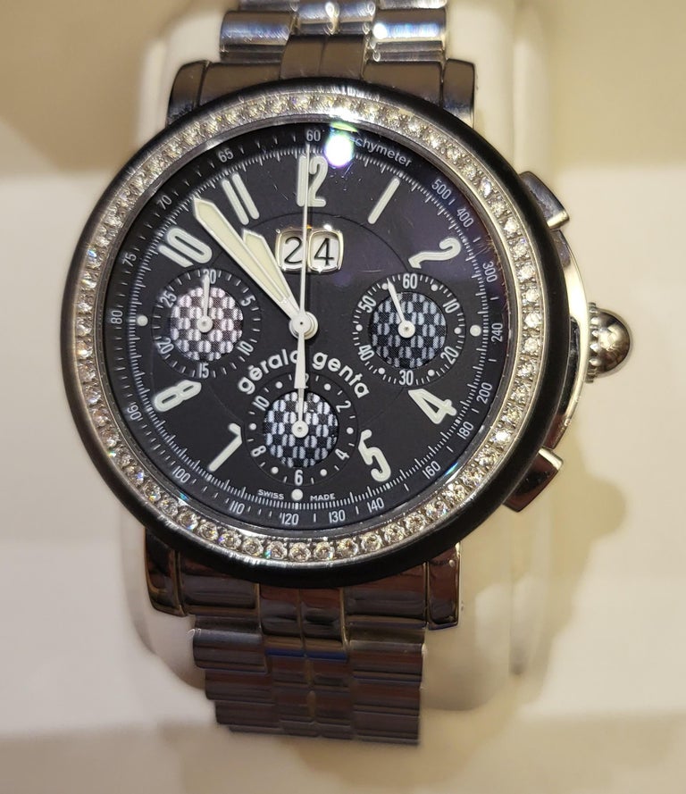 Gerald Genta Steel Chronograph Sport, Ref CHS-X-10, Automatic and ...