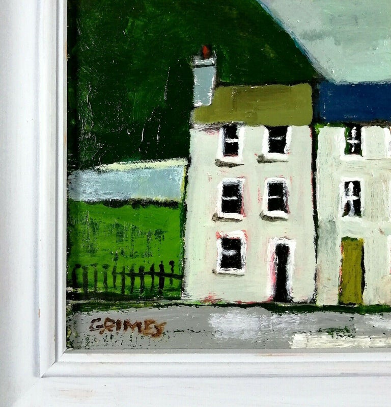 Gerald Grimes - Houses by the Sea - Mid 20th Century Modern Oil on ...