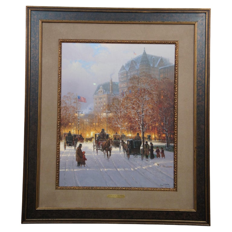 Gerald Harvey A Stroll on the Plaza Cityscape Horse Carriage Lithograph ...