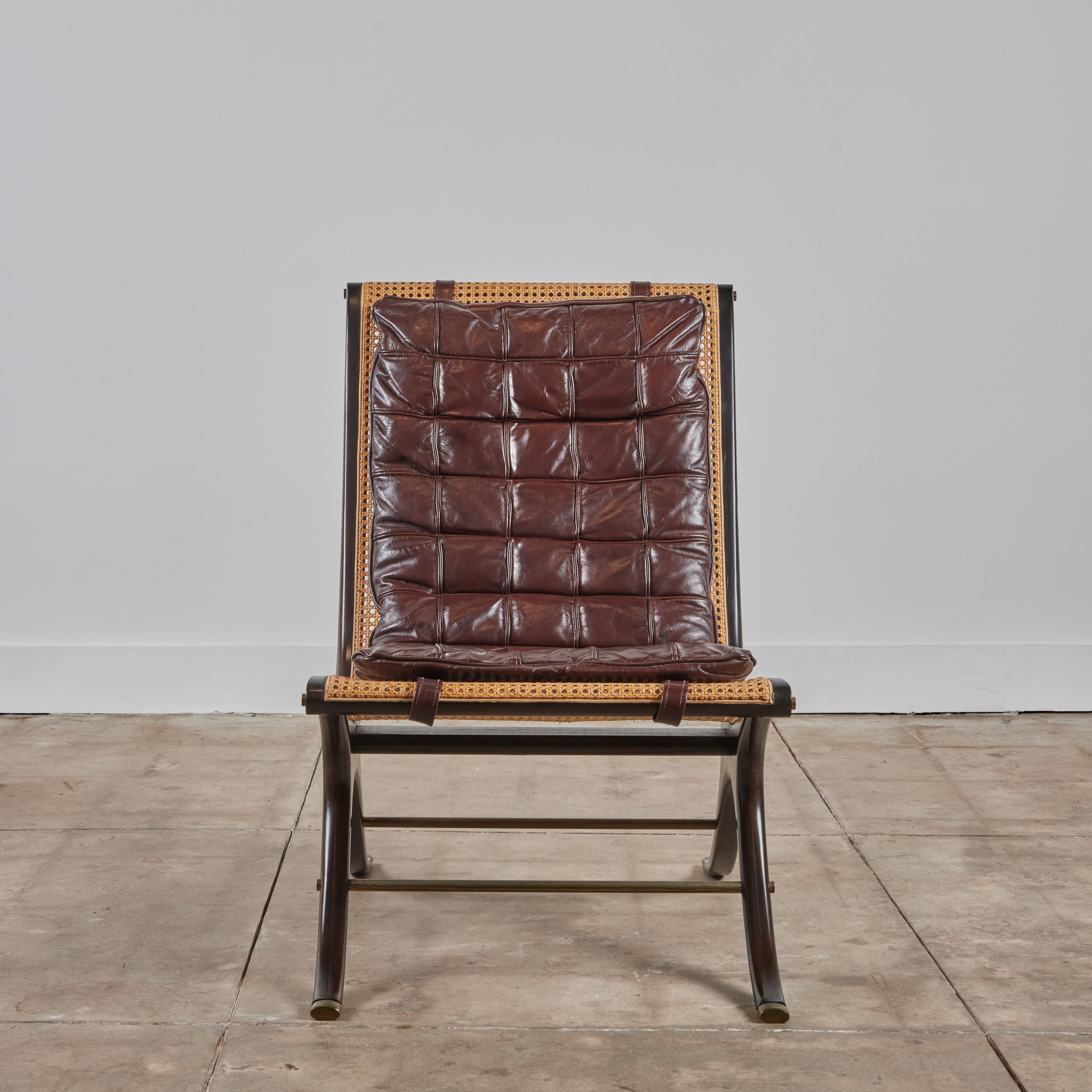 Gerald Jerome Caned Lounge Chair for Heritage For Sale at 1stDibs