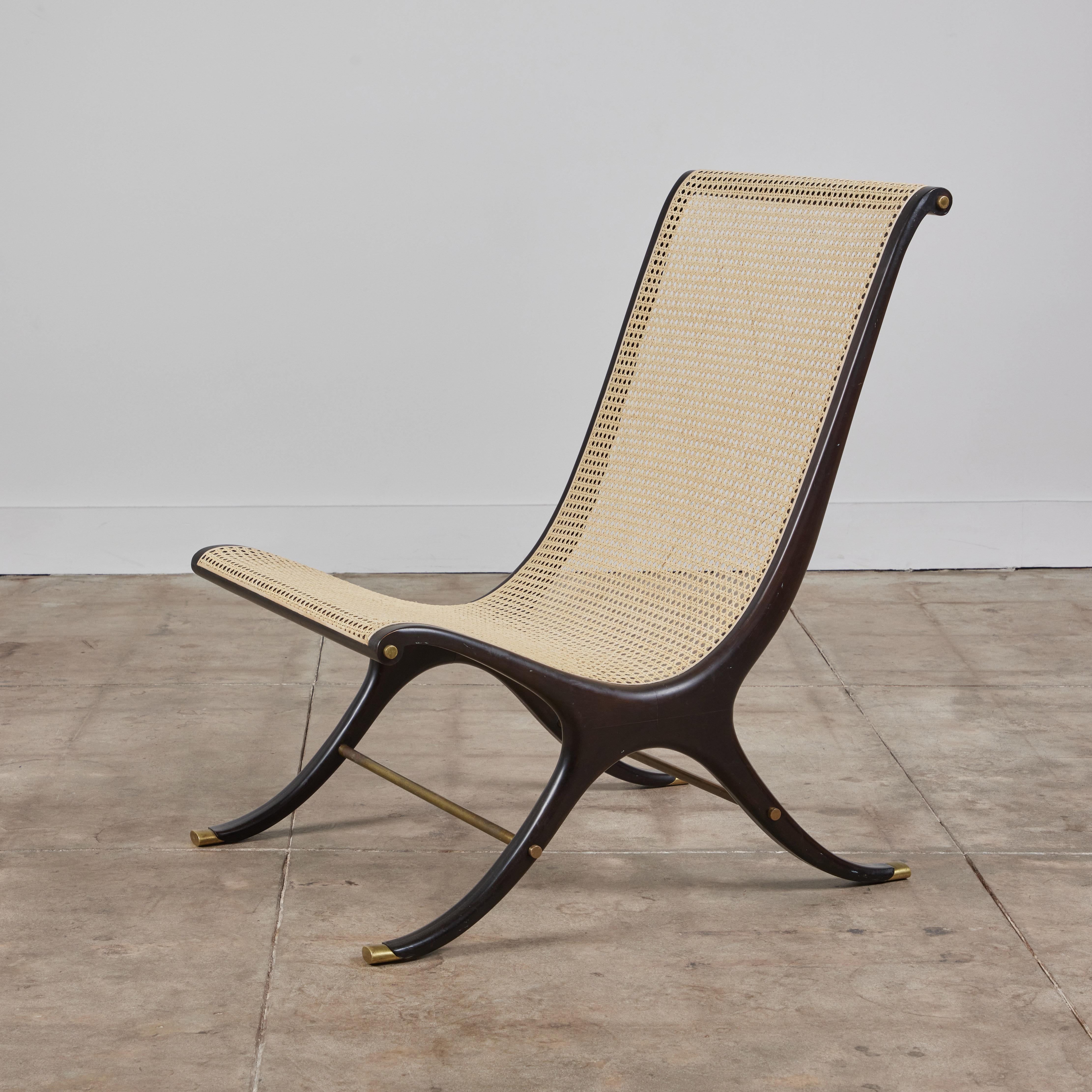 Gerald Jerome Caned Lounge Chair for Heritage For Sale at 1stDibs