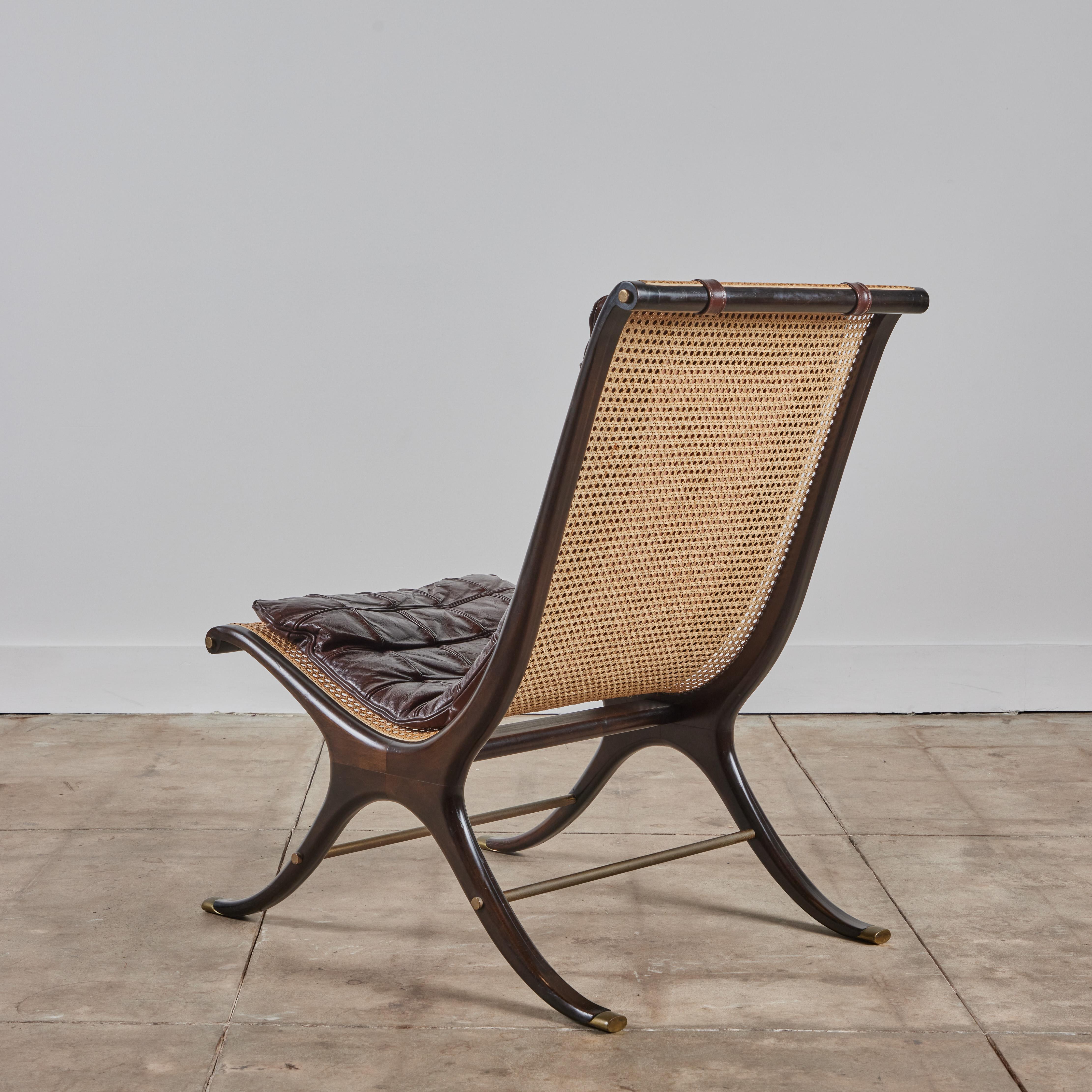 Gerald Jerome Caned Lounge Chair for Heritage For Sale at 1stDibs