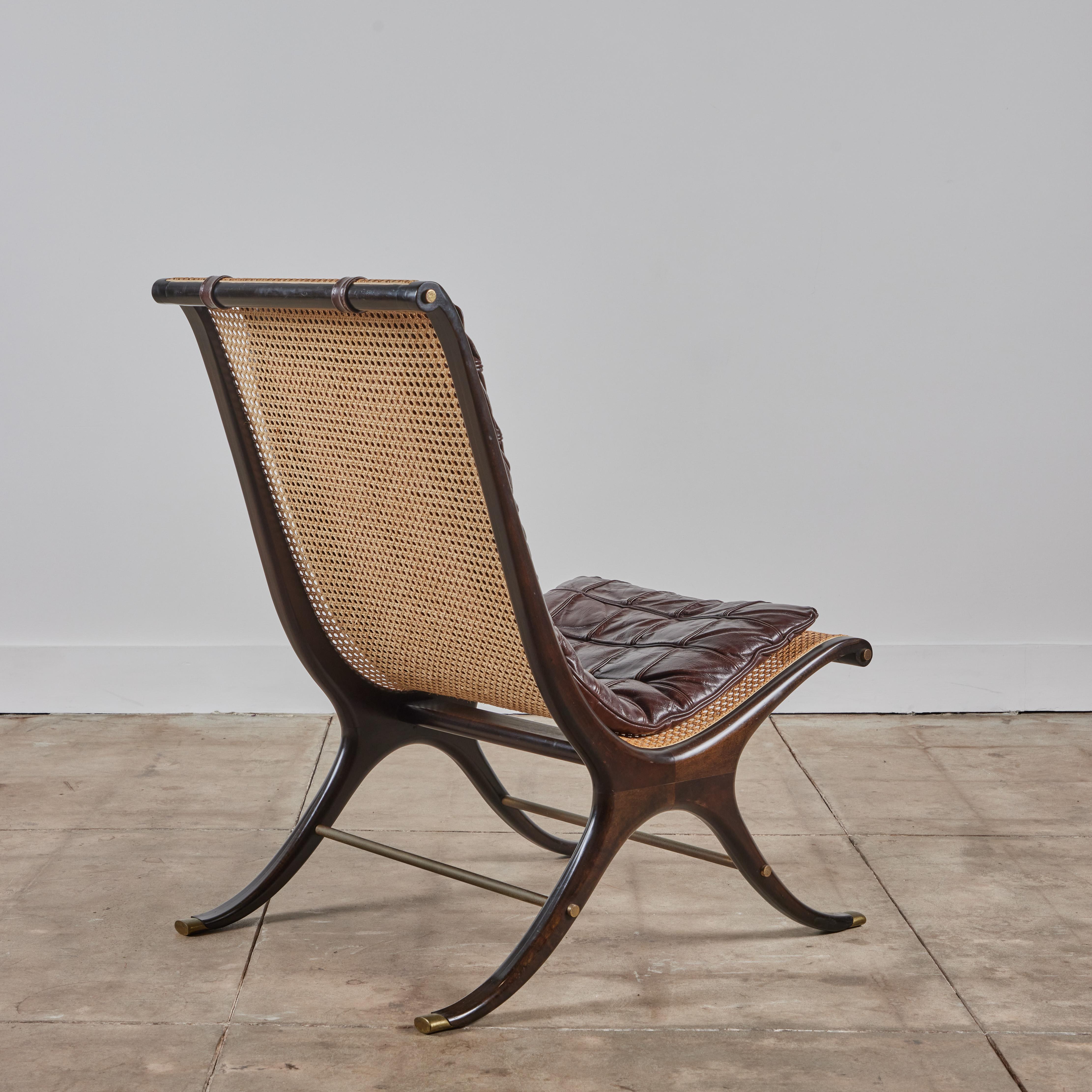 Gerald Jerome Caned Lounge Chair for Heritage For Sale at 1stDibs