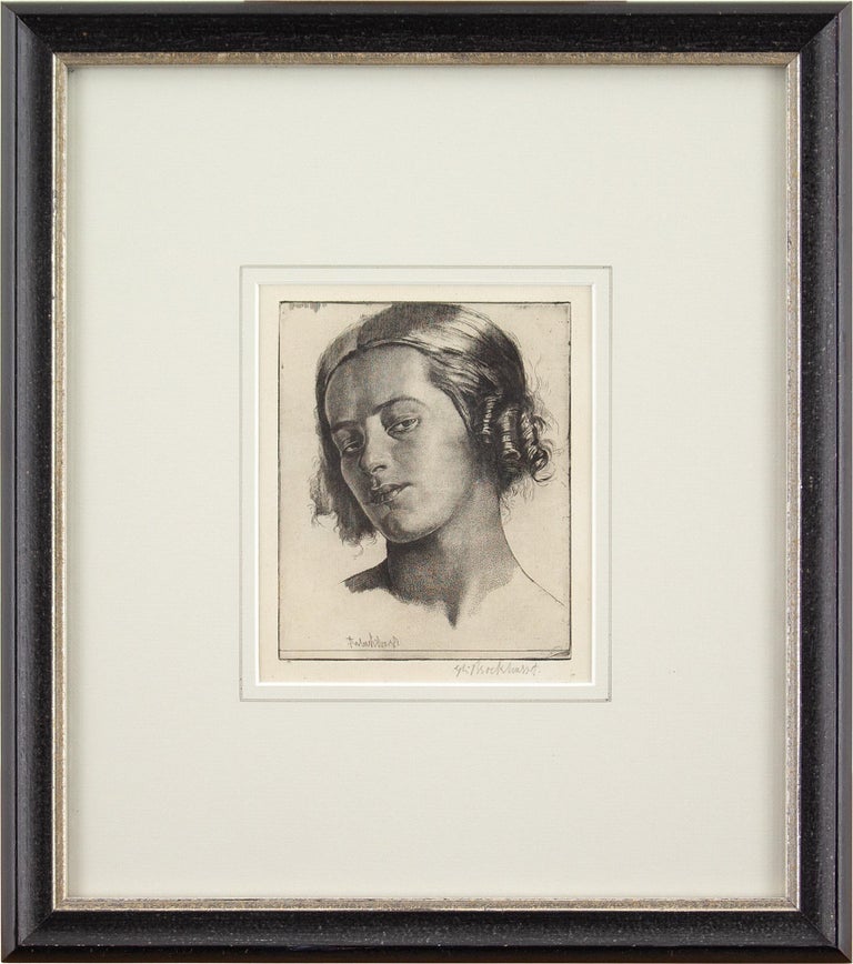 Gerald Leslie Brockhurst - Gerald Leslie Brockhurst, Nadia, Etching For Sale at 1stDibs