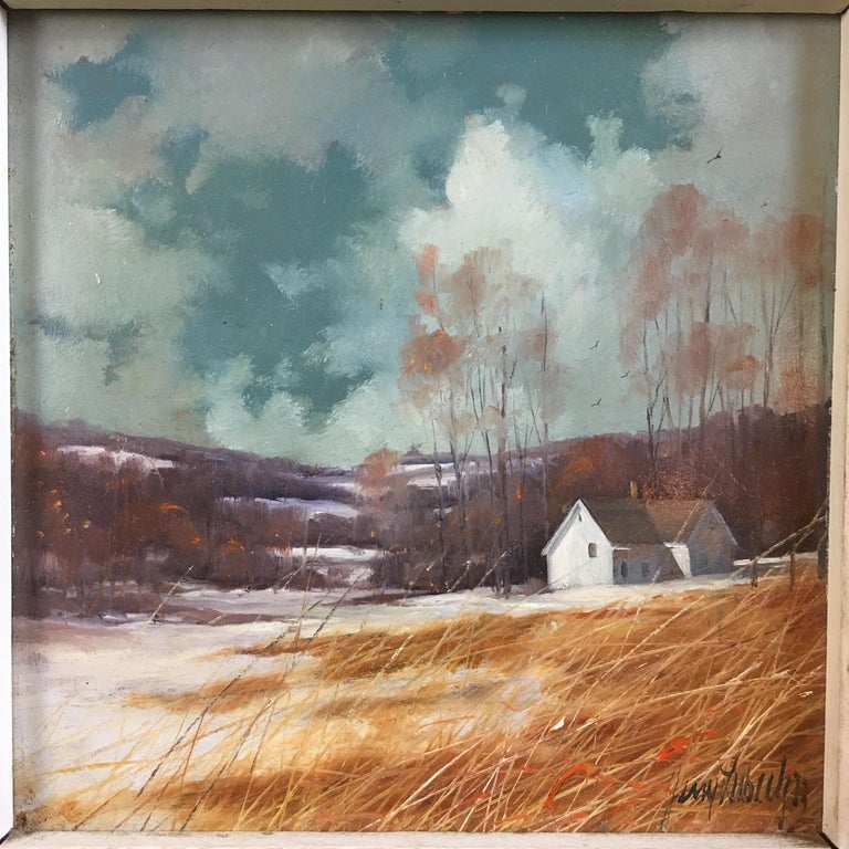 Gerald Lubeck Oil on Masonite Landscape at 1stDibs