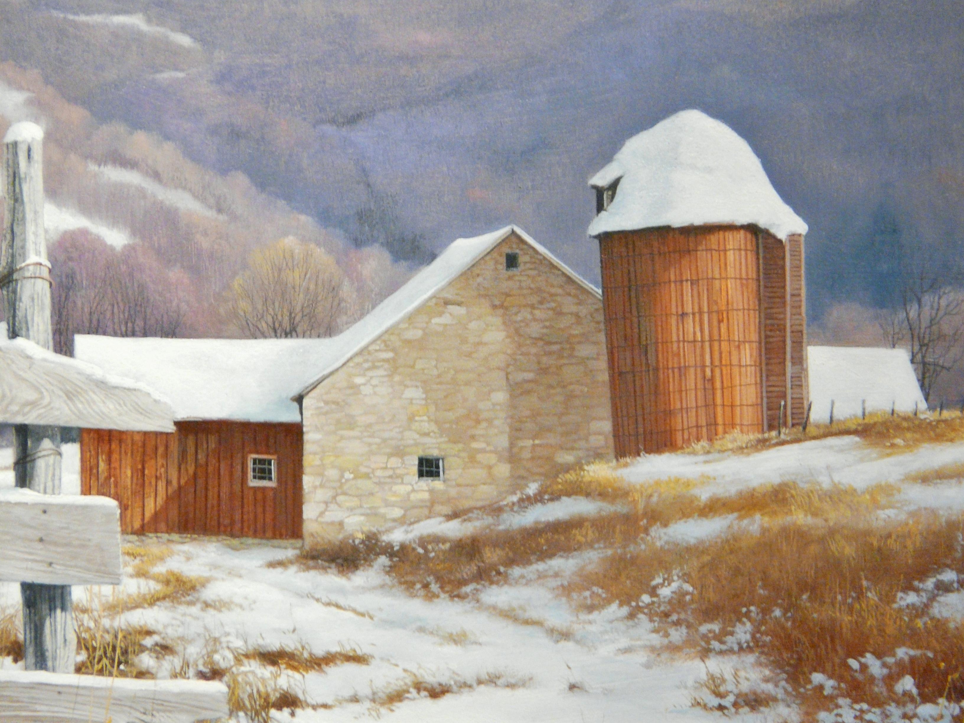 Gerald Lubeck - Farm Landscape with Weathered Fence at 1stDibs | gerald ...