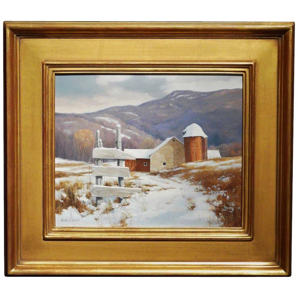 Gerald Lubeck - Farm Landscape with Weathered Fence at 1stDibs | gerald ...