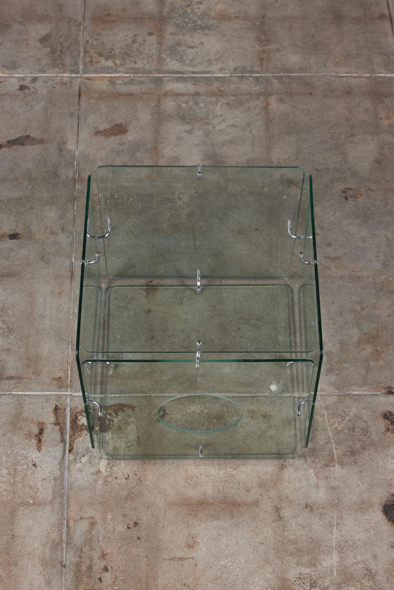 Gerald McCabe Glass Cube Table at 1stDibs