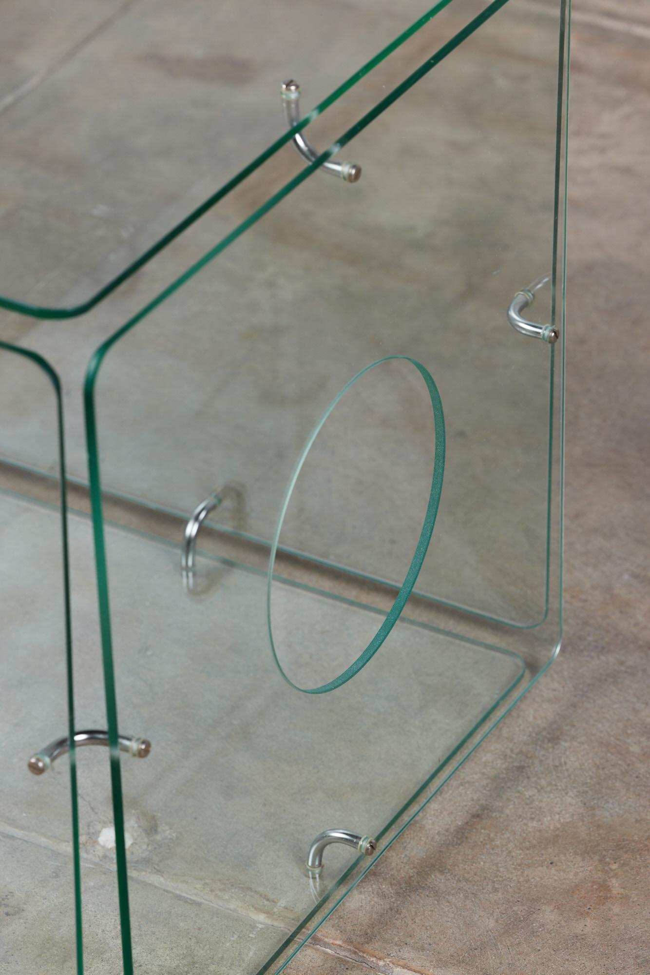 Gerald McCabe Glass Cube Table at 1stDibs
