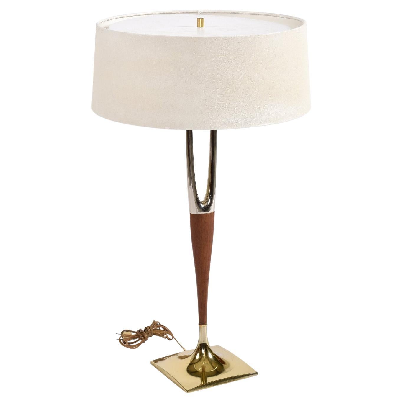 Milo Baughman Style Cork Floor Lamp with Original Shade at 1stDibs