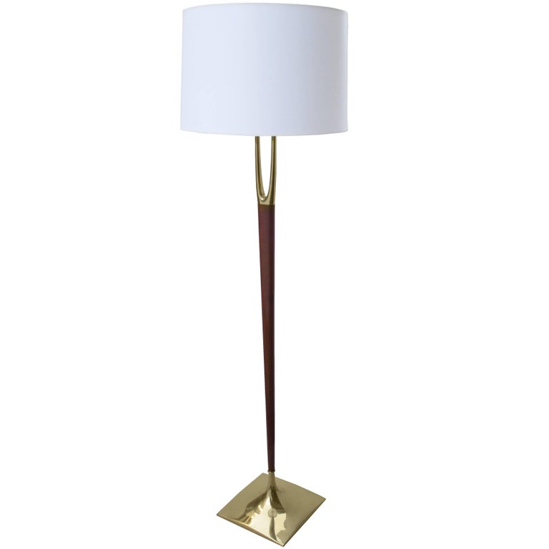 Gerald Thurston Midcentury Modernist Wishbone Floor Lamp at 1stDibs