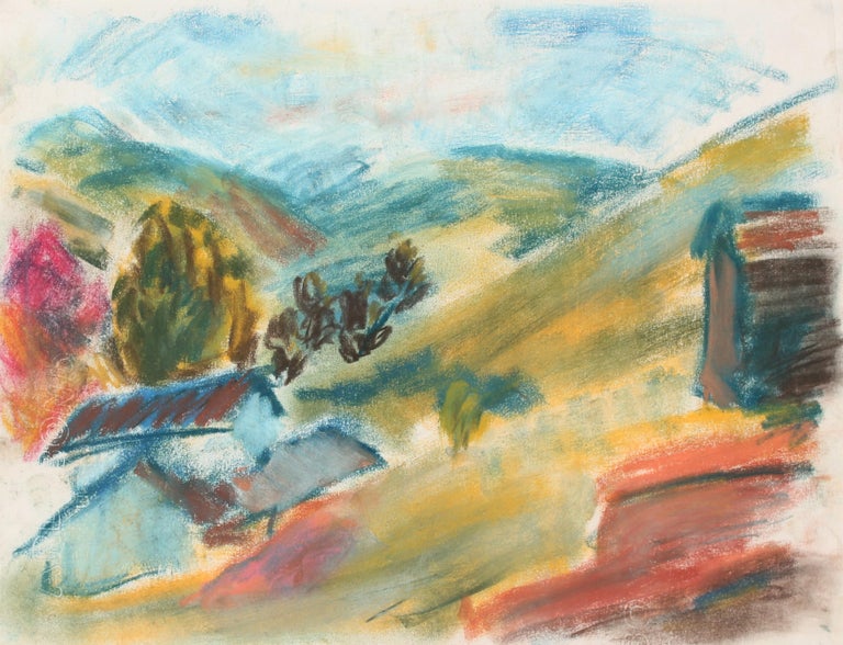Gerald Wasserman - Abstracted Mountain Landscape Mid-Late 20th Century ...