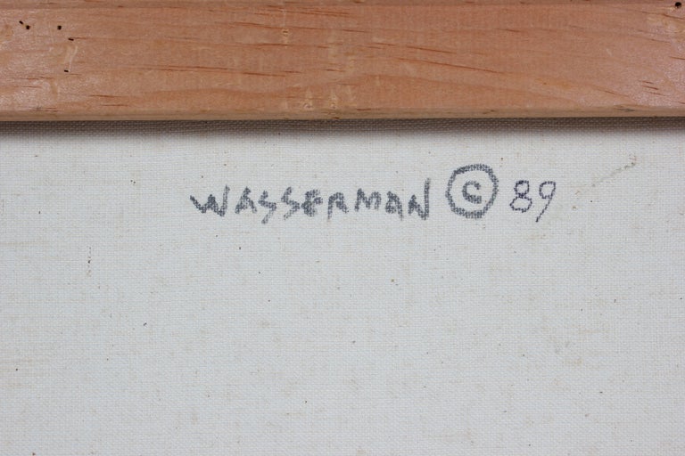 Gerald Wasserman - Bay Area Neighborhood with Trees, Oil on Canvas ...