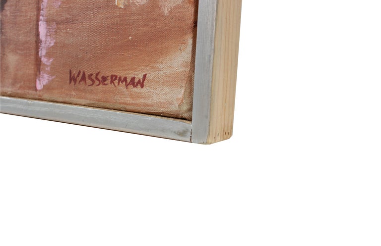 Gerald Wasserman - Large Oil Painting of Colorful Abstracted Scene with ...