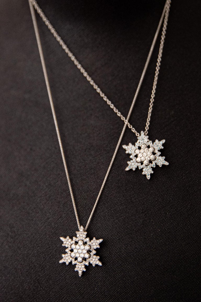 Geraldo 1.62 Carat Diamond White Gold Invisible Setting Star Pendant ...