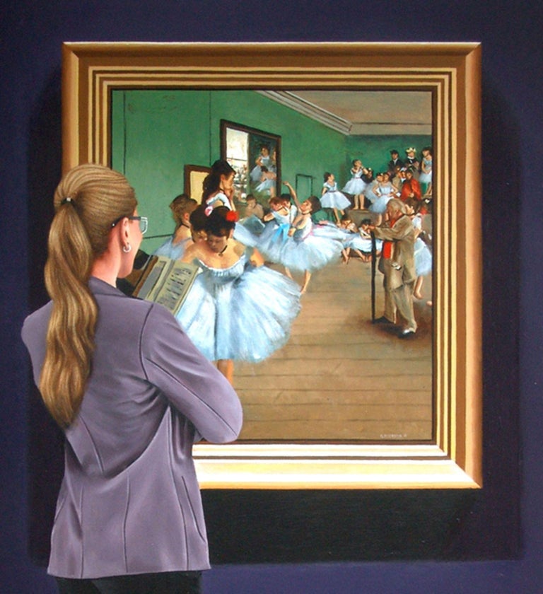 Gerard Boersma - Ballet Dance Class, Painting, Acrylic on Wood Panel ...