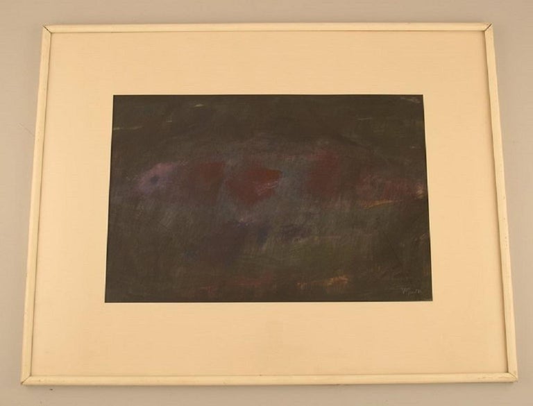 Gérard Cyne, French Artist, Pastel on Paper, Abstract Composition For ...