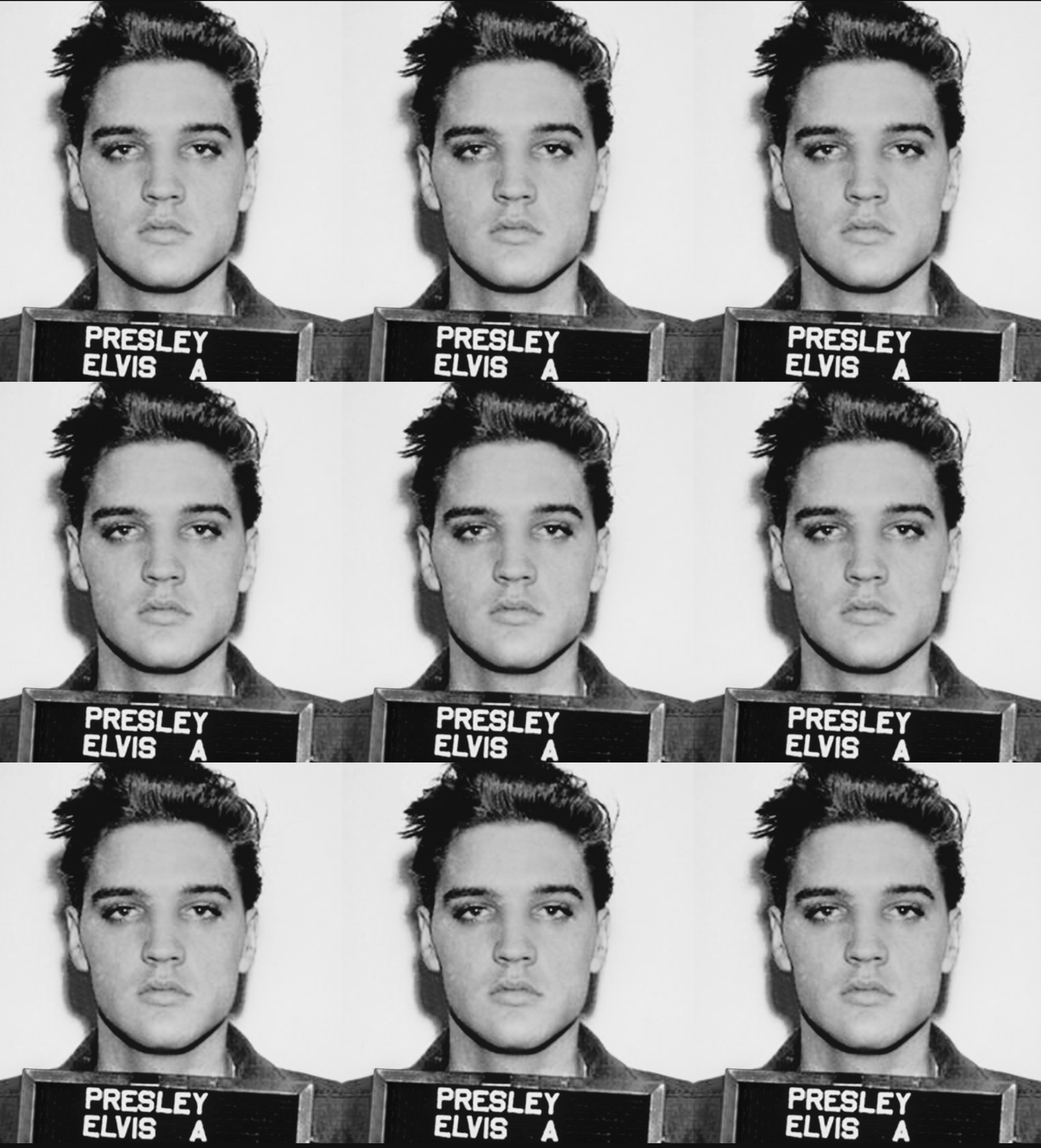 Gerard Marti - "Elvis Army Mugshot" Print 39 x 36 inch Ed. of 75 by ...