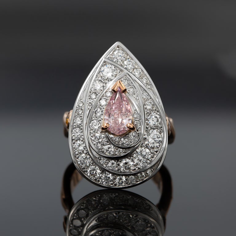 Gerard McCabe Amore 0.80ct Pink and White Diamond Cluster Ring in 18ct ...