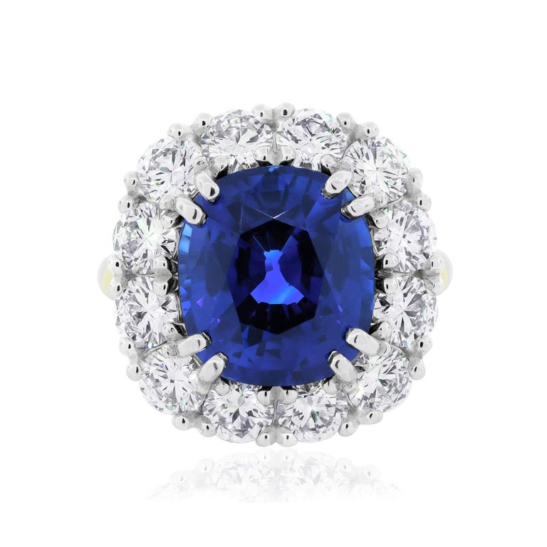 Gerard McCabe Arnia 8.61ct Ceylon Sapphire and Diamond Cocktail Ring in ...