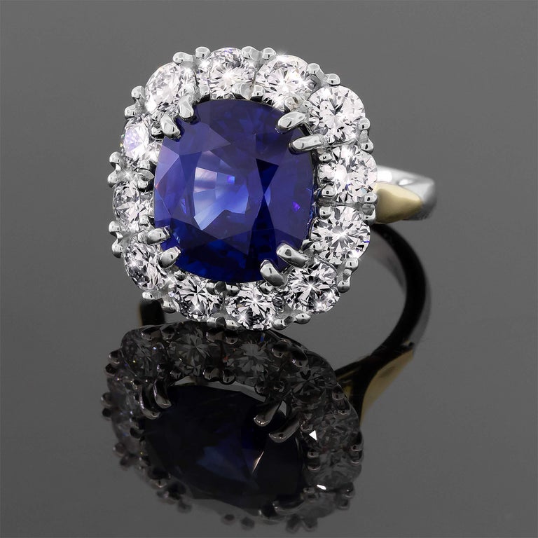 Gerard McCabe Arnia 8.61ct Ceylon Sapphire and Diamond Cocktail Ring in ...