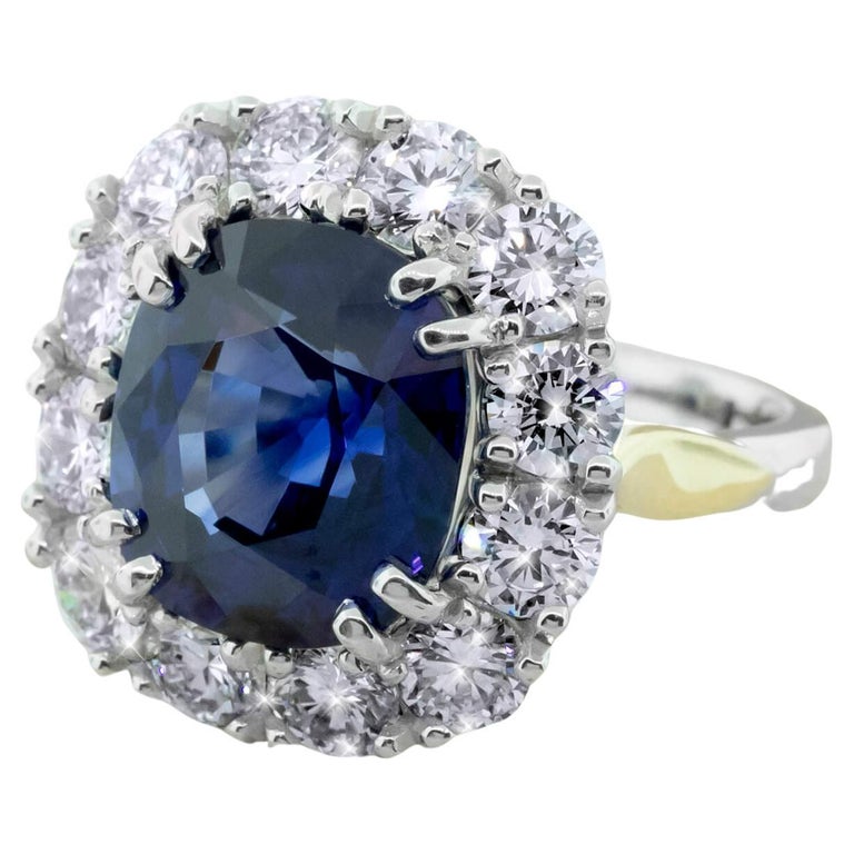 Gerard McCabe Arnia 8.61ct Ceylon Sapphire and Diamond Cocktail Ring in ...