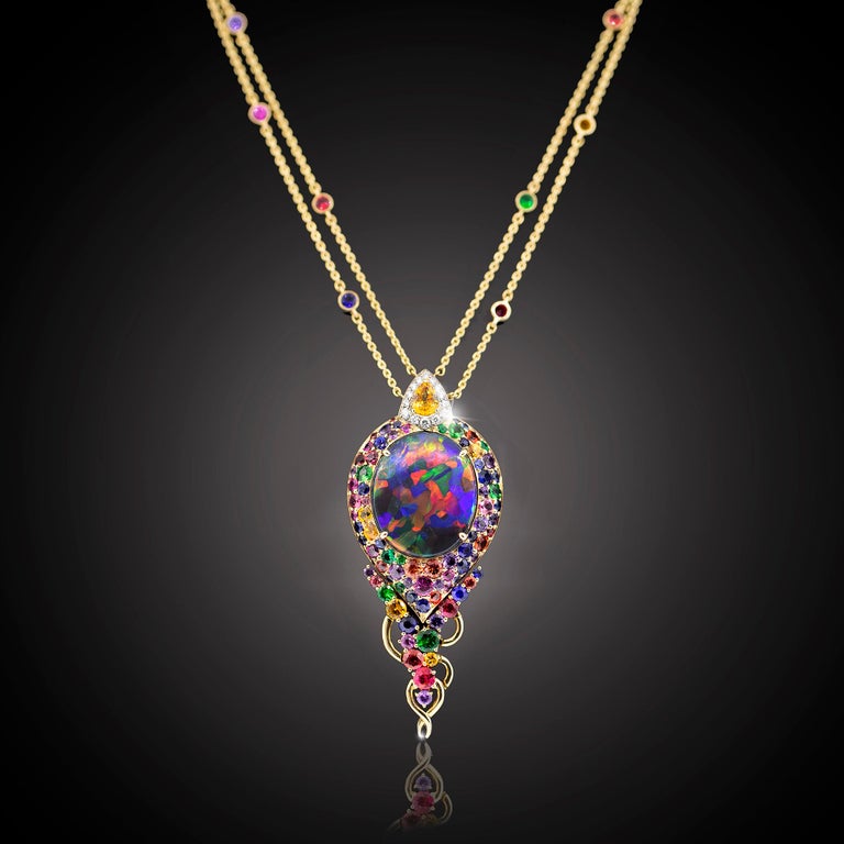 Gerard McCabe Lorikeet Australian Lightning Ridge Black Opal and ...