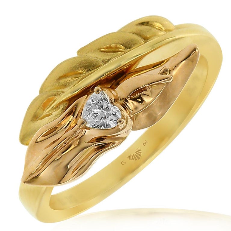 Gerard McCabe Wildflower Ring, Heart Shape Diamond, 18ct Gold ...