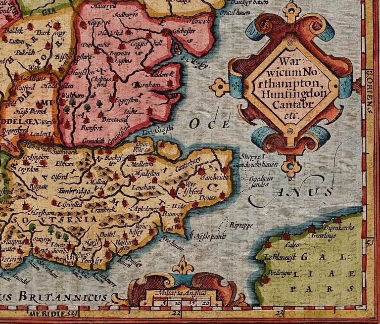 Gerard Mercator - Southeastern England: A 17th Century Hand-Coloured ...