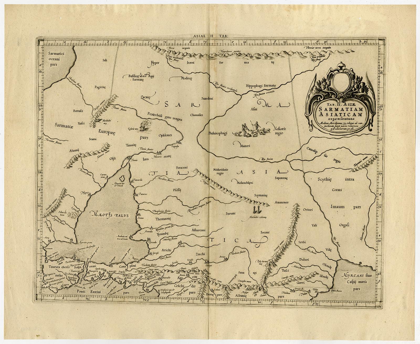 Gerard Mercator - Ancient map of South Russia and Black Sea by Mercator ...