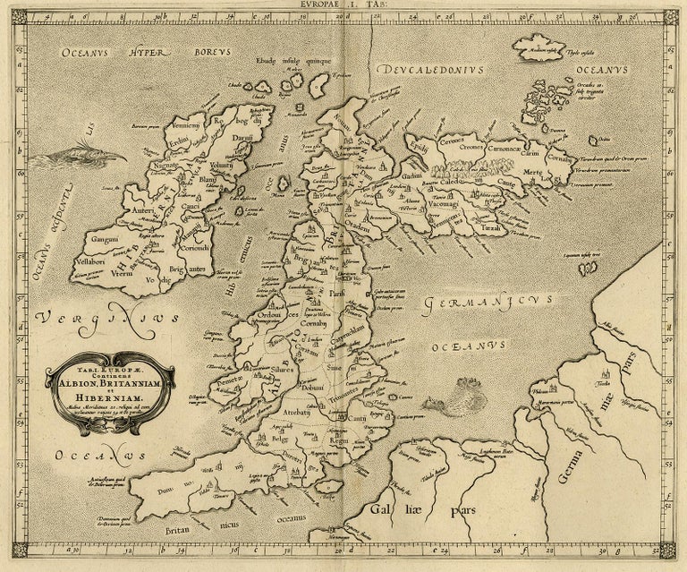 Gerard Mercator - Map of ancient Great Britain, Scotland, Ireland by ...