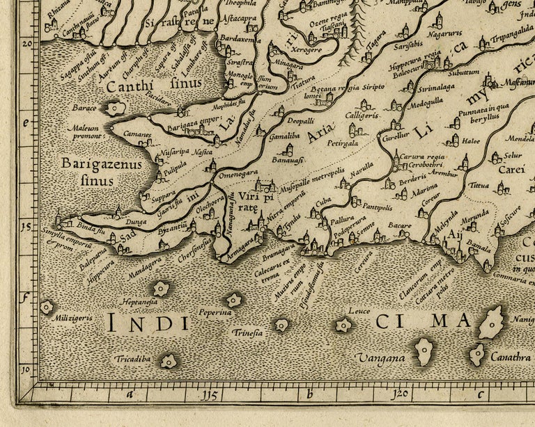 Gerard Mercator - Ptolemaic map of India and Himalayan mountains by ...