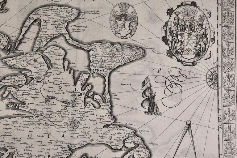 Gerard Mercator - Rugen Island, Germany: An Early 17th Century Map by ...