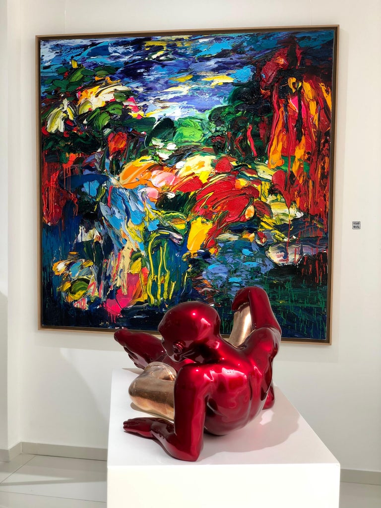 Gerard Stricher - La Vallée des lotus - Textured Oil Painting on canvas ...