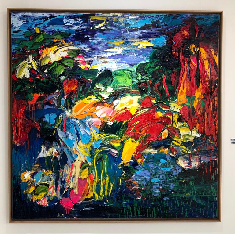 Gerard Stricher - La Vallée des lotus - Textured Oil Painting on canvas ...