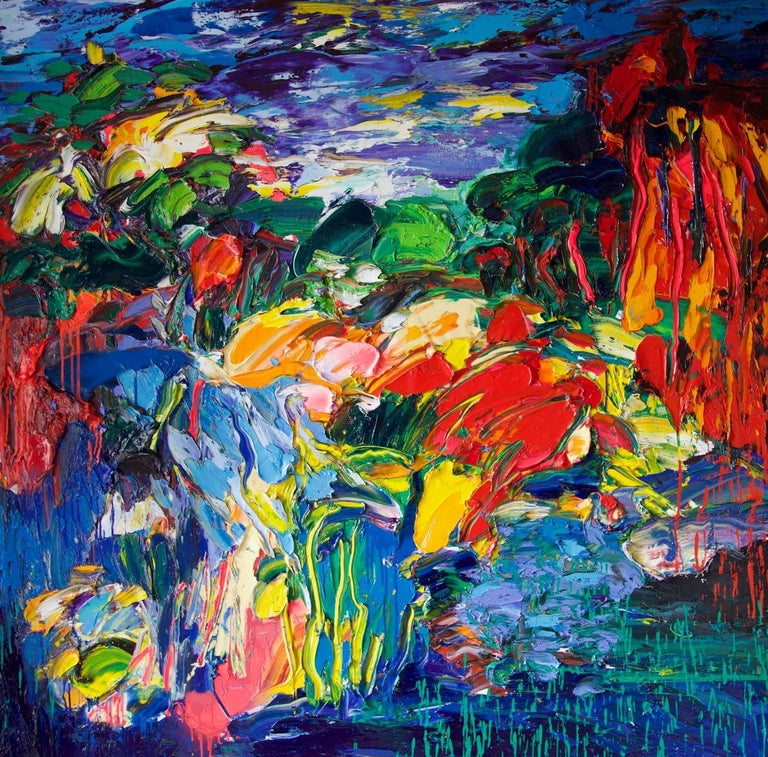 Gerard Stricher - La Vallée des lotus - Textured Oil Painting on canvas ...