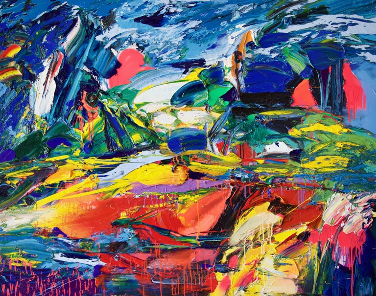 Gerard Stricher - Le Grand Bleu - an Abstract Expressionist work by ...