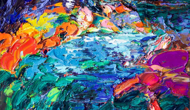 Gerard Stricher - Voyage au bout du ciel - Textured Oil Painting on ...