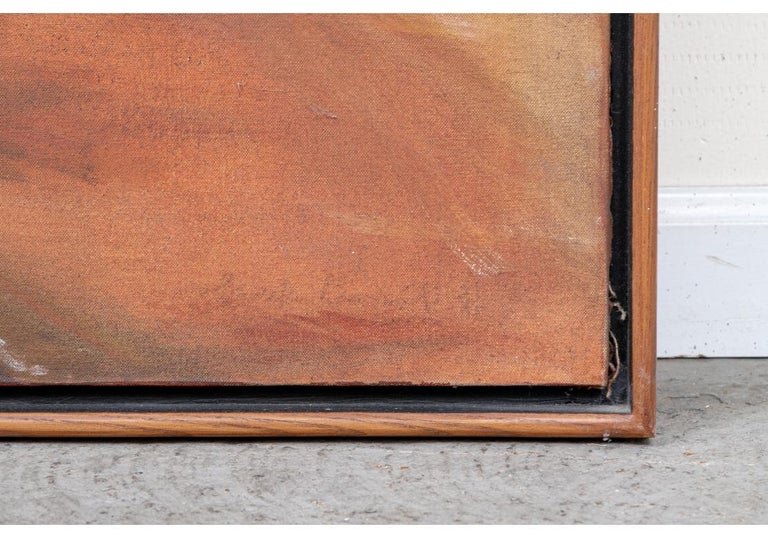 Gerda Kominik 'Austria, 20th C.' Oil on Canvas Triptych of Slip Covered Chairs For Sale at 1stDibs