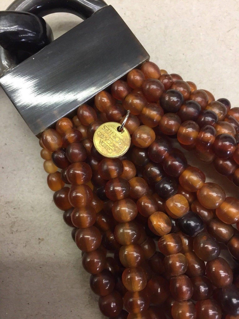 Gerda Lynggaard for Monies Multi Strand Horn Statement Necklace at ...