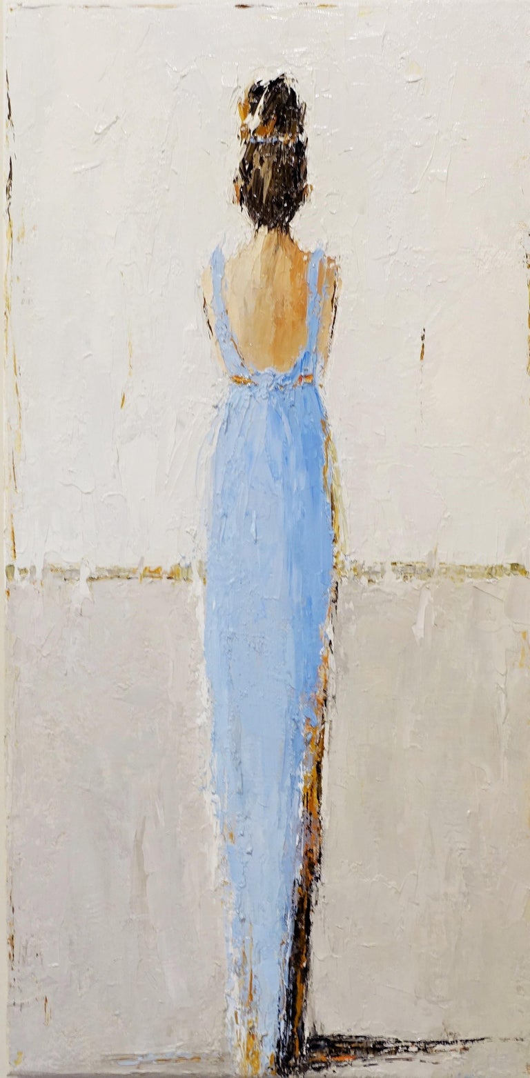 Geri Eubanks - Audrey by Geri Eubanks, Vertical Framed Impressionist ...