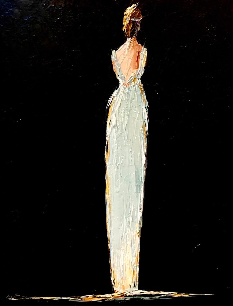 Geri Eubanks - Beatrice by Geri Eubanks, Vertical Framed Figurative Oil ...