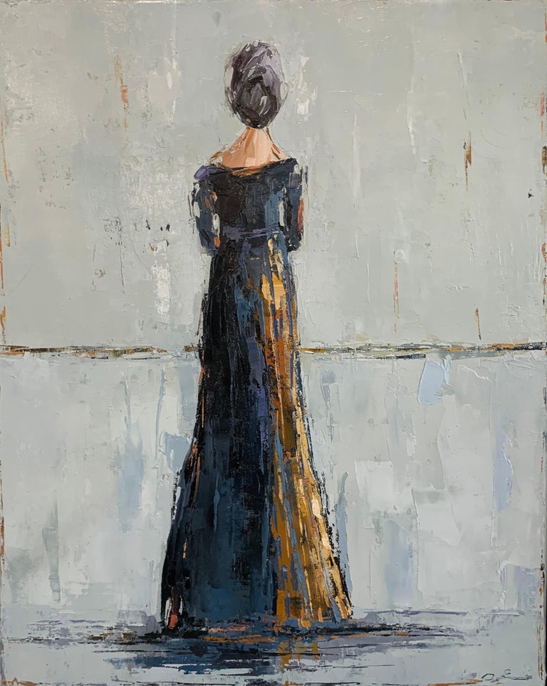 Geri Eubanks - Eve by Geri Eubanks, Framed Impressionist Oil on Canvas ...