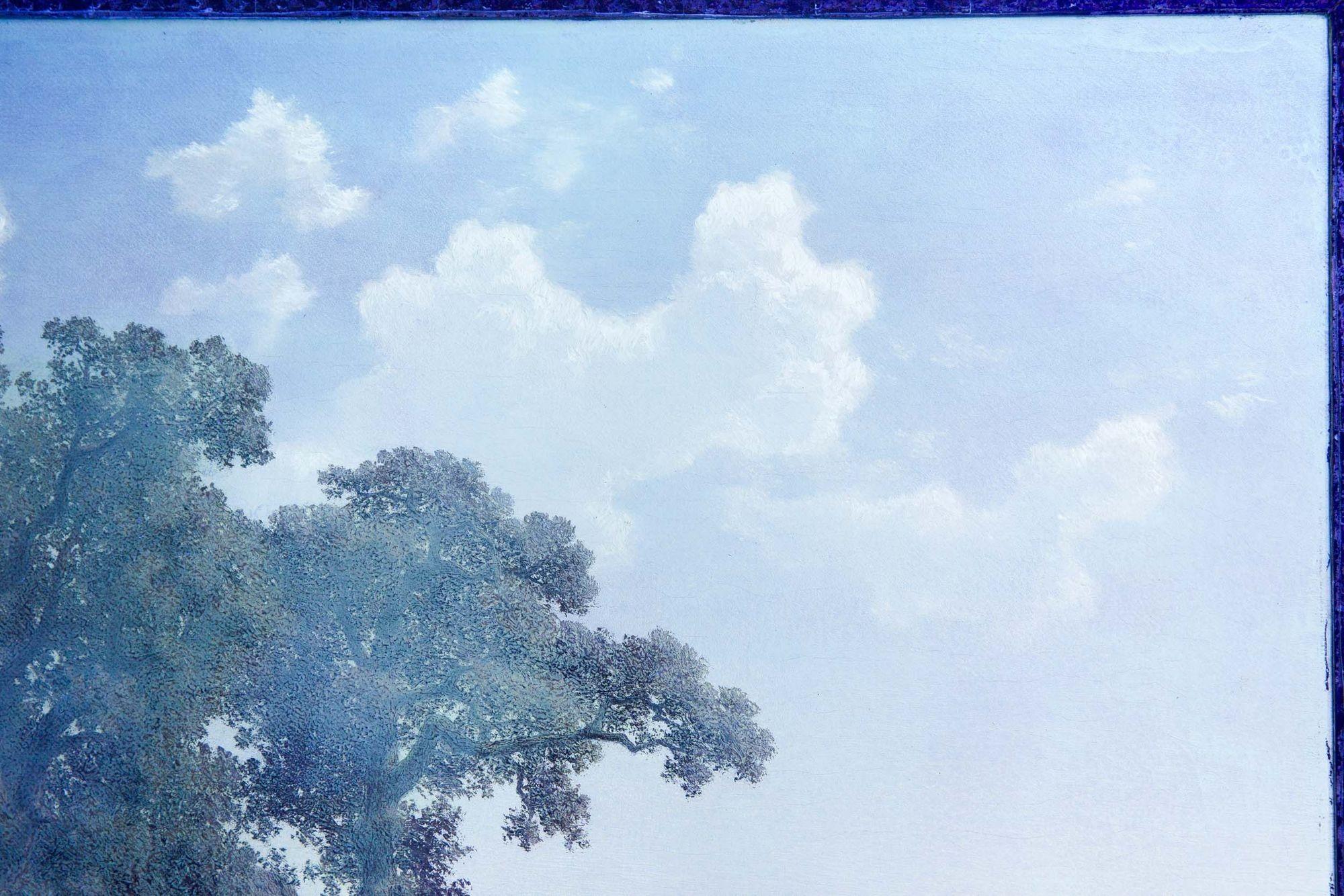 German 1884 Landscape Painting of “Dutch Homestead” by Joseph Jansen ...