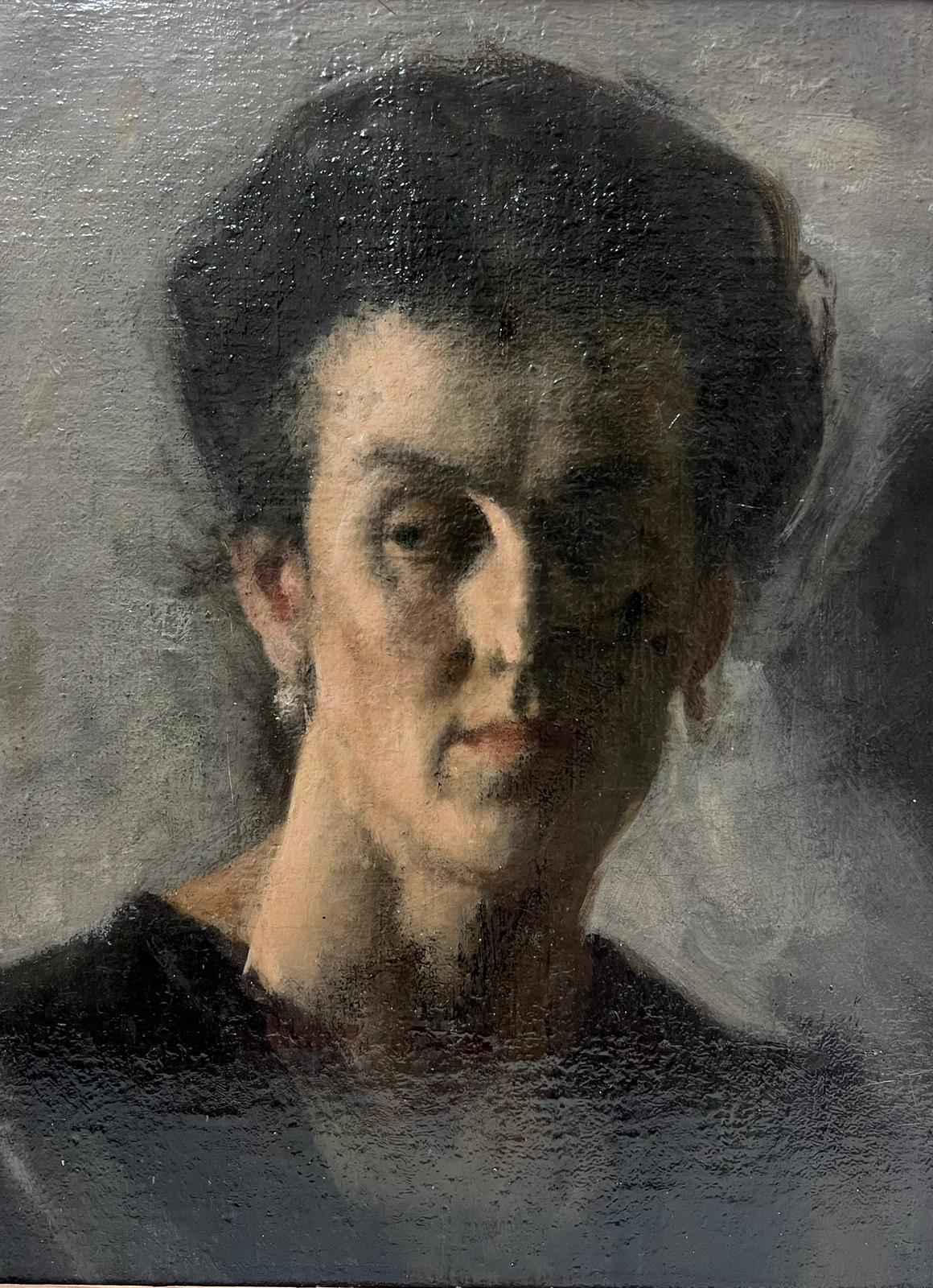 German 1930's - Vintage German Impressionist Oil Painting Portrait of ...