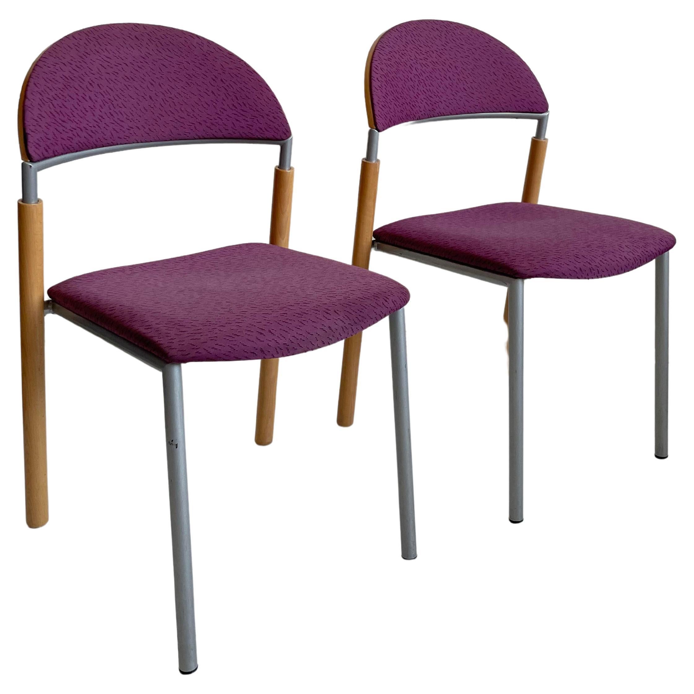 Black Postmodern Dining Chairs by Hank Loewenstein, 1980s at 1stDibs